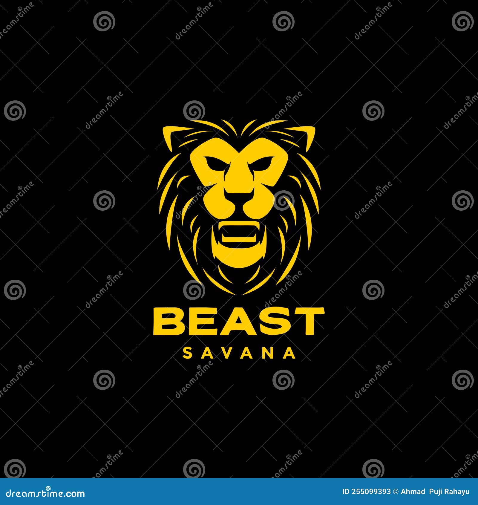 Face Lion Mane Beast Roar Logo Design Stock Vector - Illustration of ...