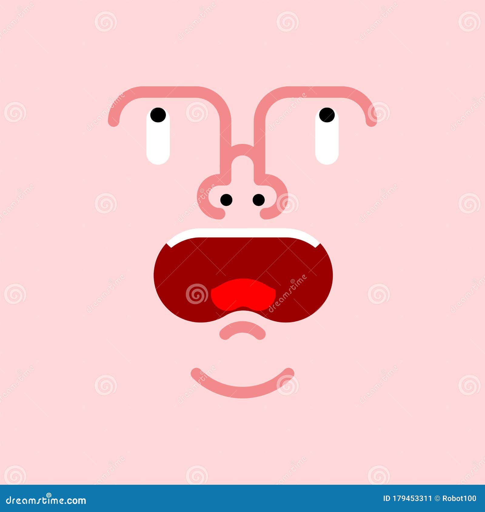 Face Looks Up Isolated. Man Looking Up Vector Illustration Stock Vector ...