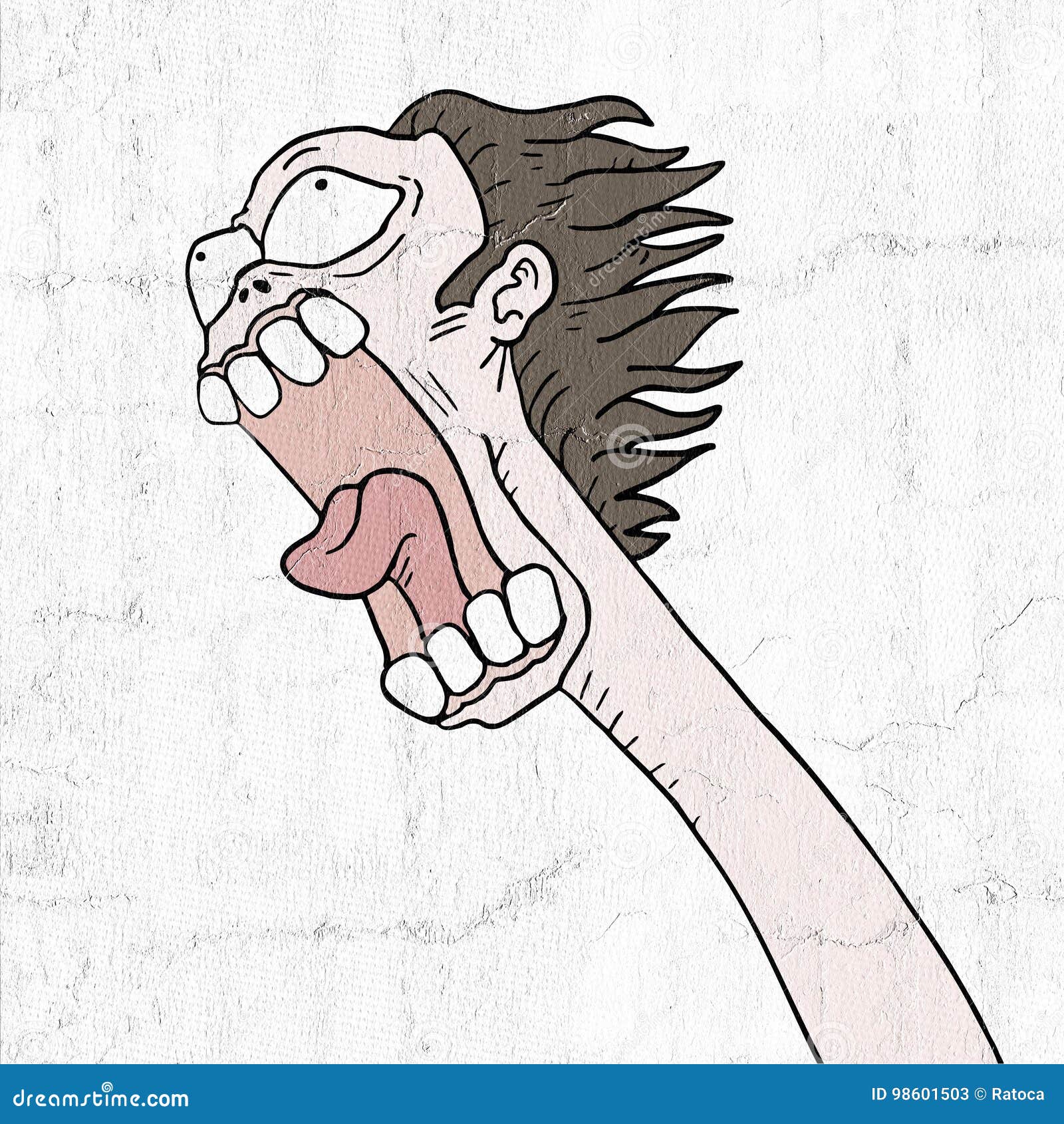 Face louca ilustração stock. Ilustração de povos, desenho - 98601503