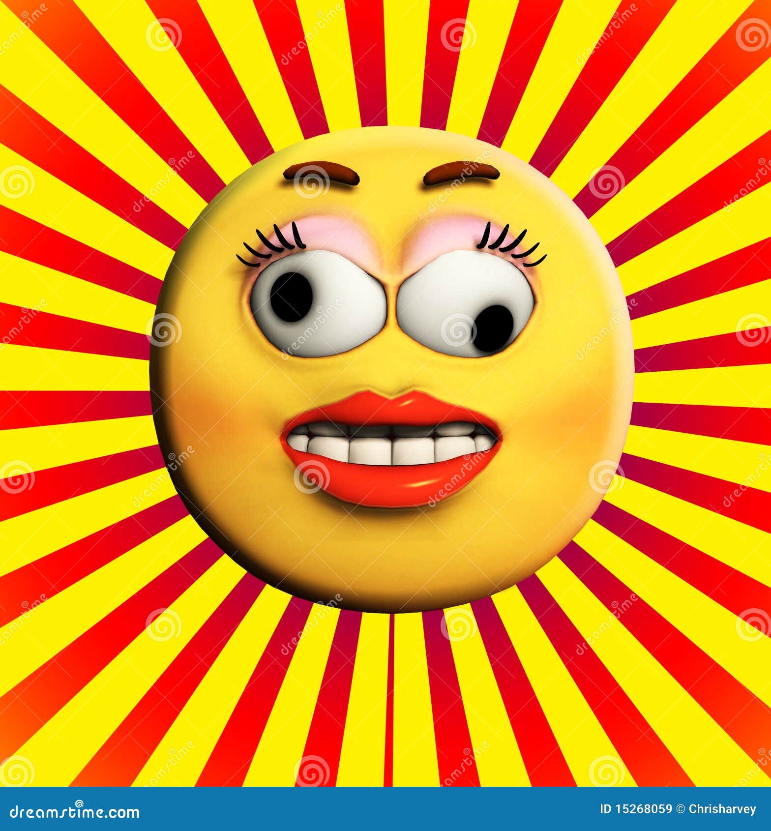 Face Louca Dos Desenhos Animados Ilustração Stock - Ilustração de ...