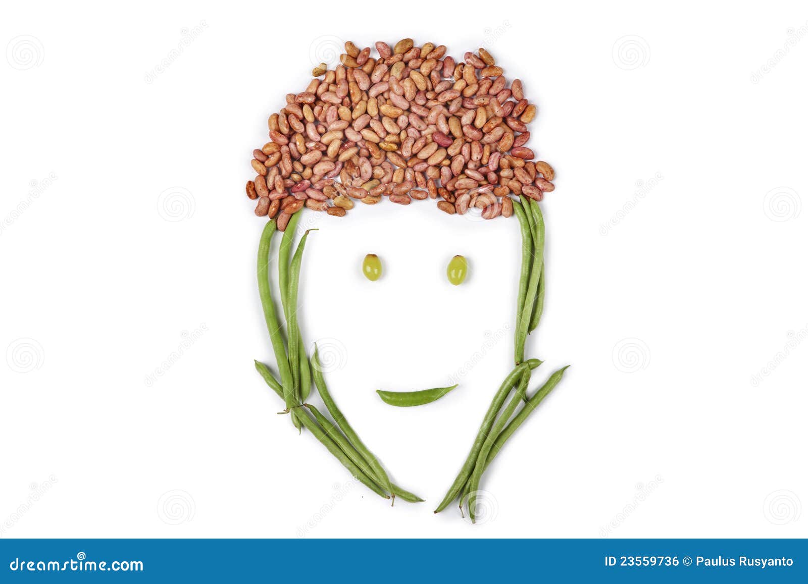 Face made of bean stock photo. Image of fruit, beans - 23559736