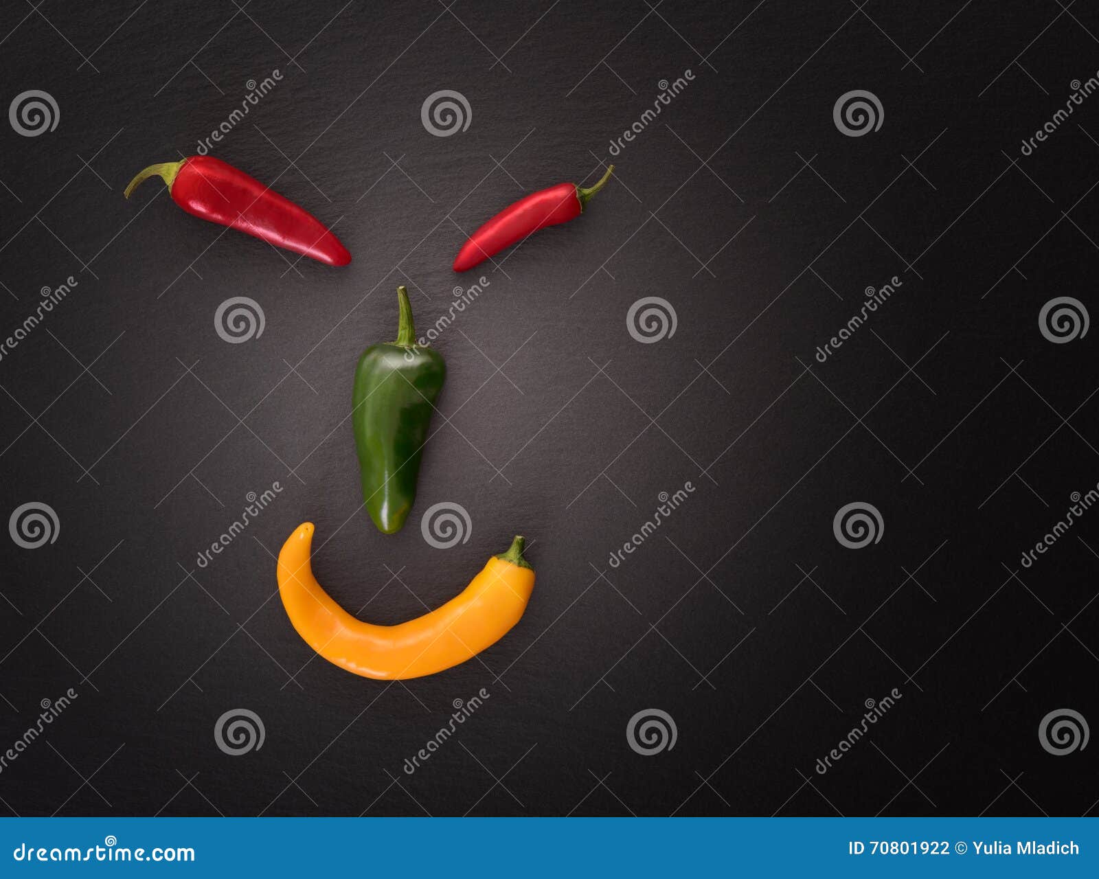 Face Made from Different Chili Peppers Stock Photo - Image of food ...