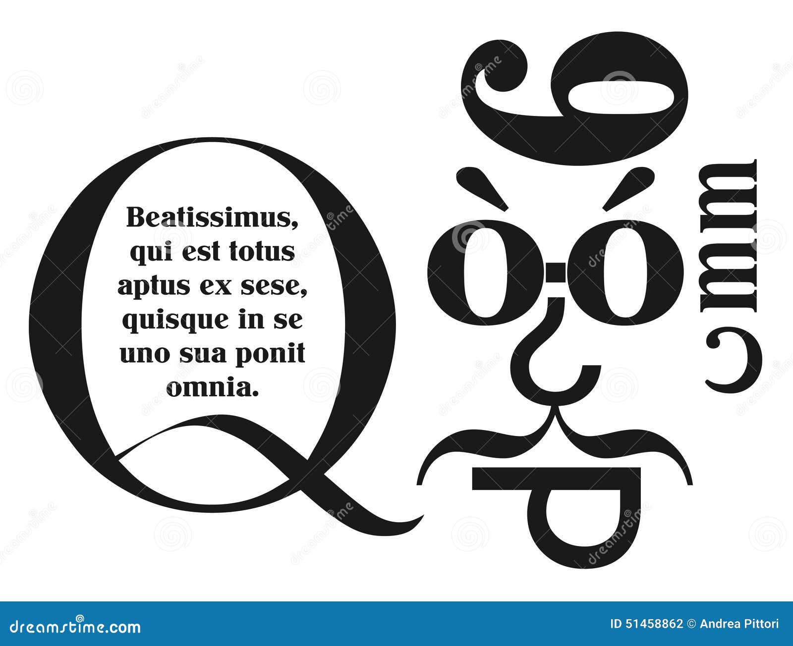 Face Made of Letters, Typographic Portrait Stock Vector - Illustration ...