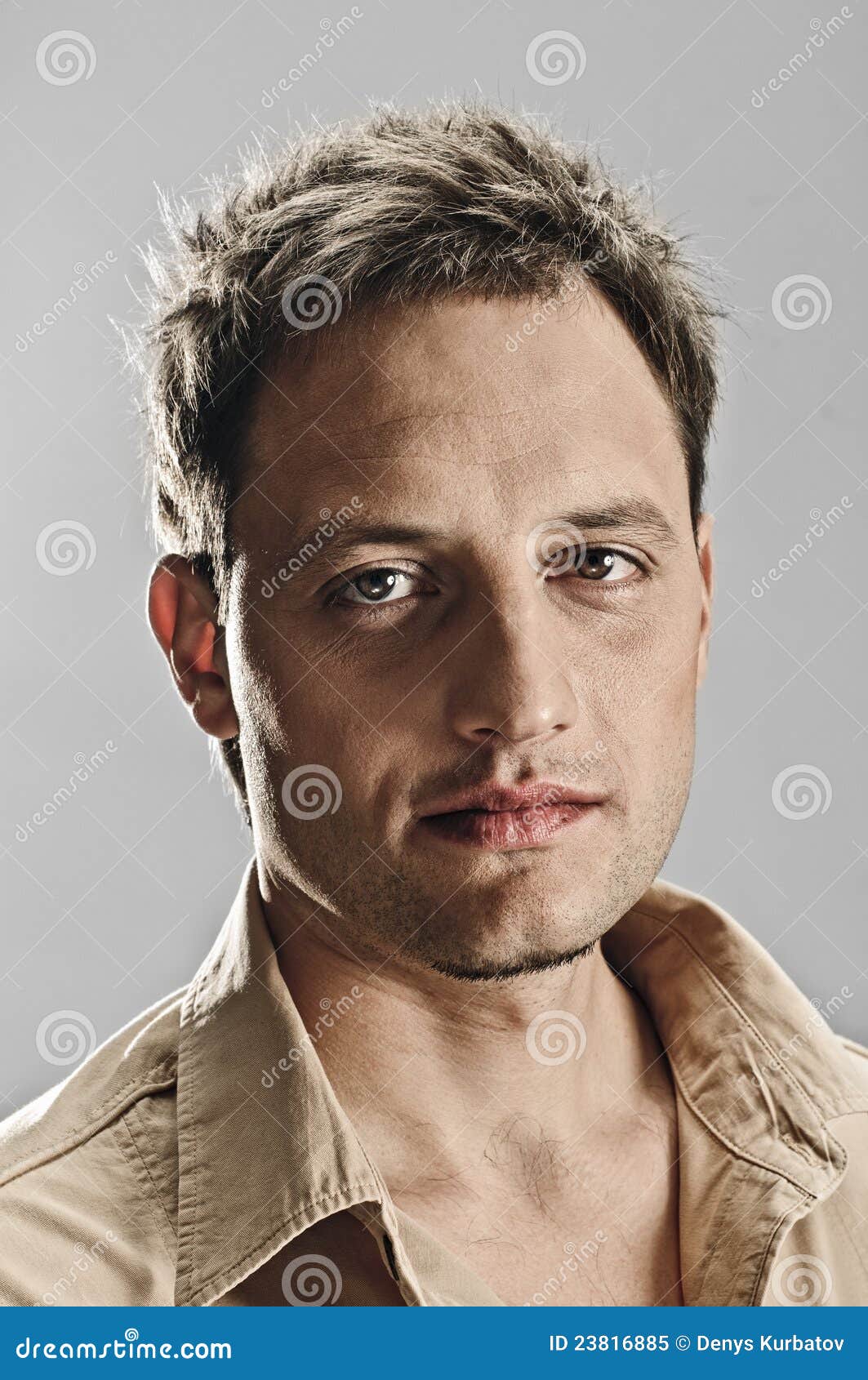 Face of man stock image. Image of studio, attractive - 23816885