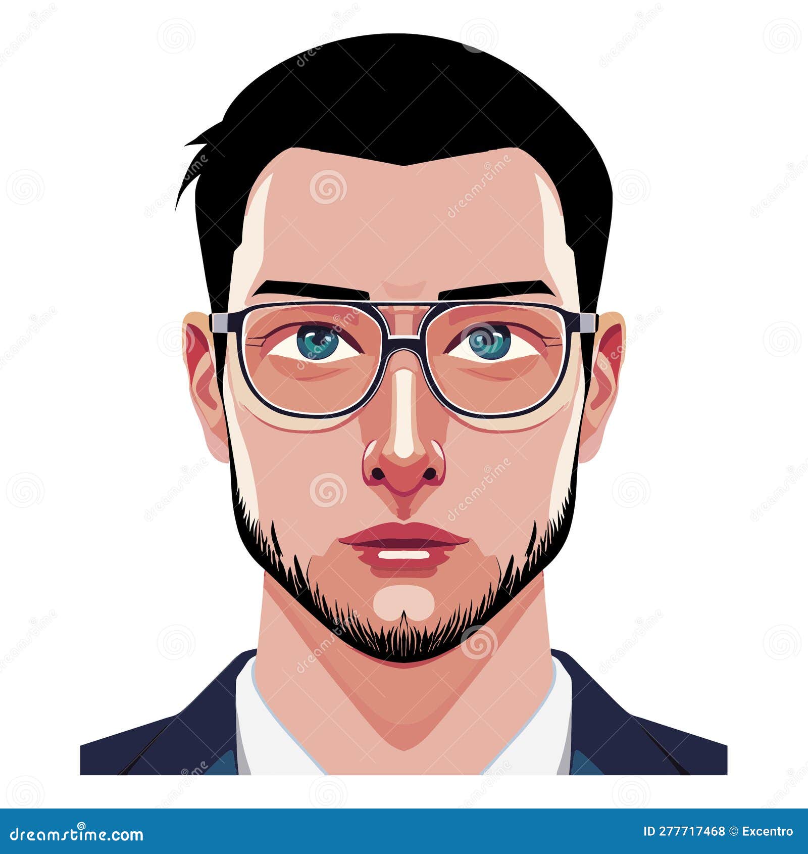 Face man stock vector. Illustration of style, caucasian - 277717468