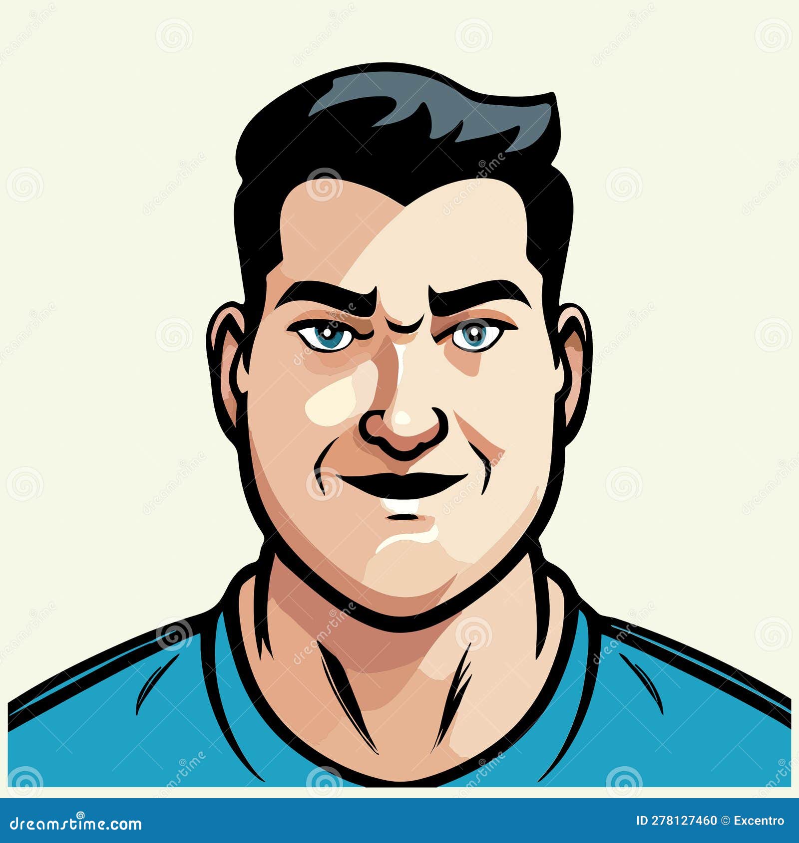 Face man stock vector. Illustration of casual, beard - 278127460