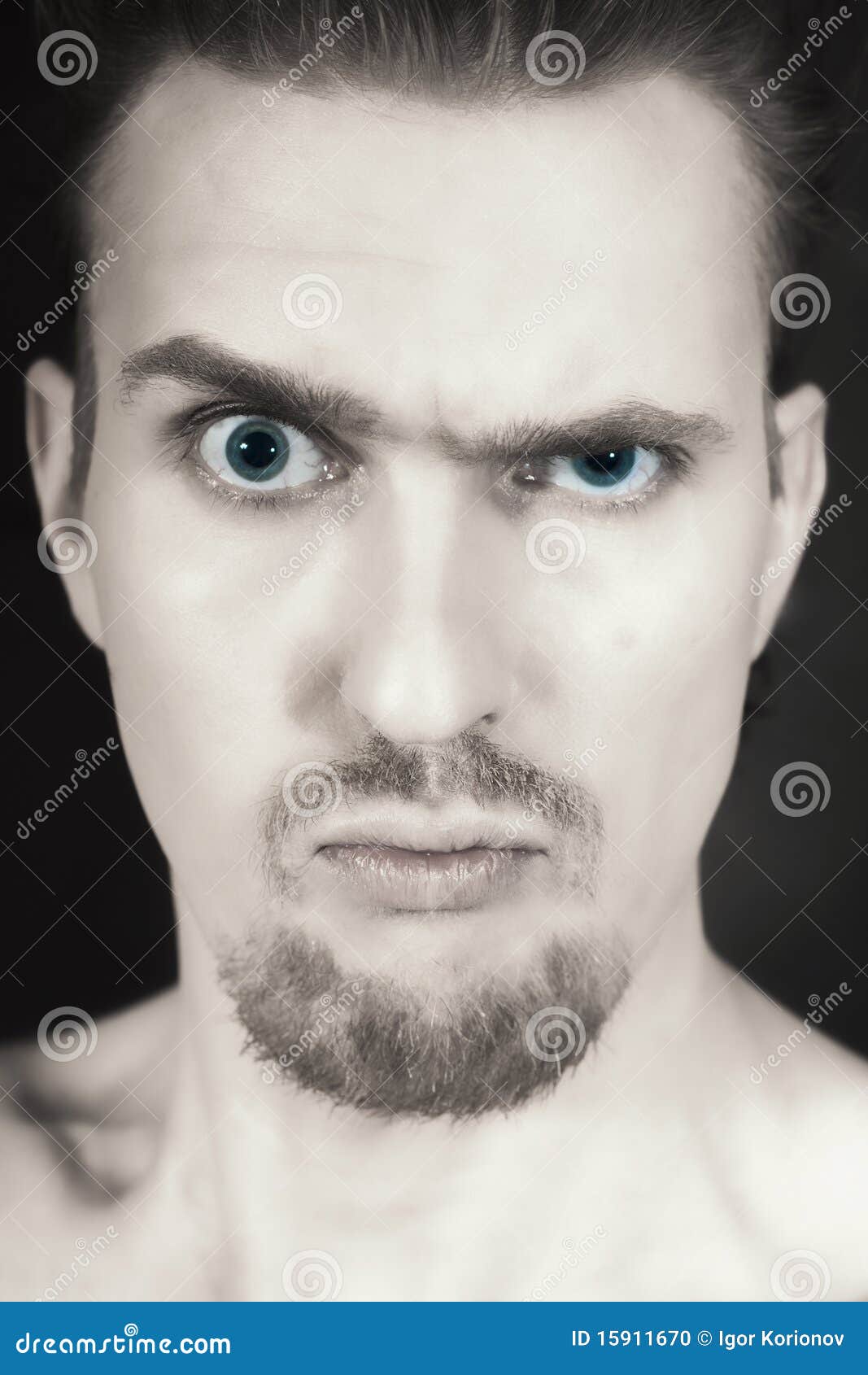 Face of Man with Funny Face Stock Photo - Image of beard, expressive ...