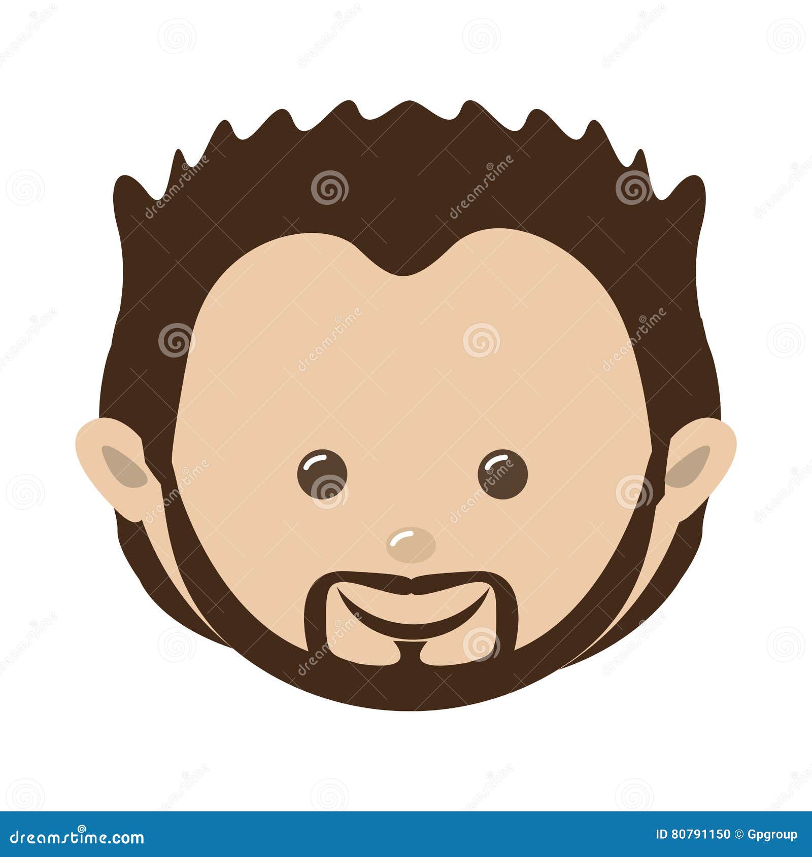 Face of man icon image stock vector. Illustration of user - 80791150