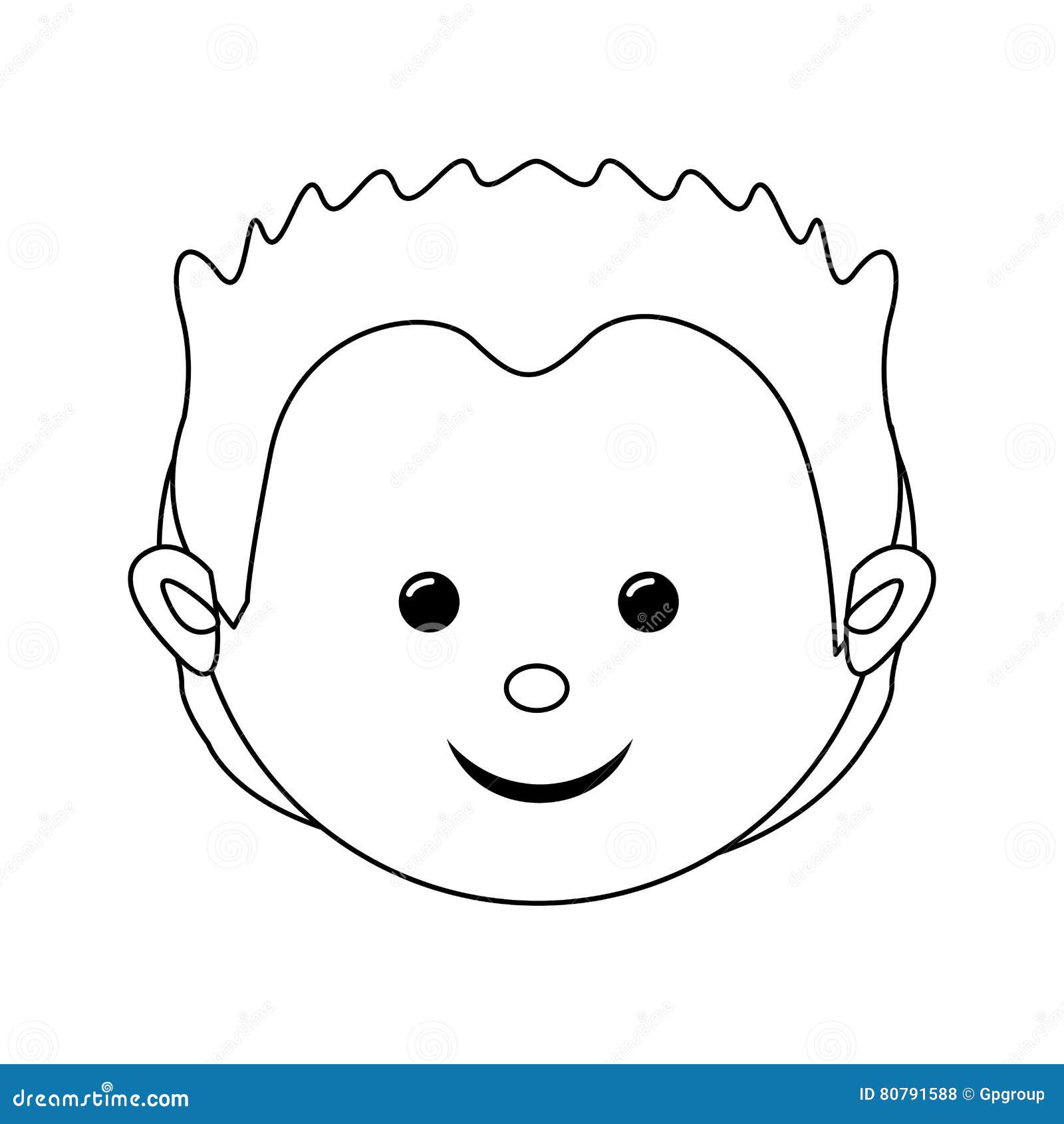 Face of man icon image stock vector. Illustration of user - 80791588