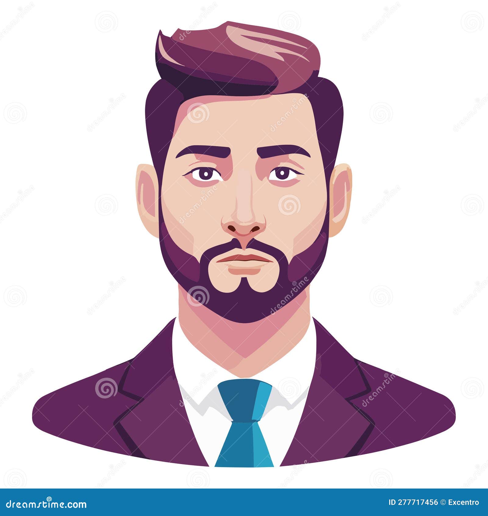 Face man stock vector. Illustration of glamour, portrait - 277717456