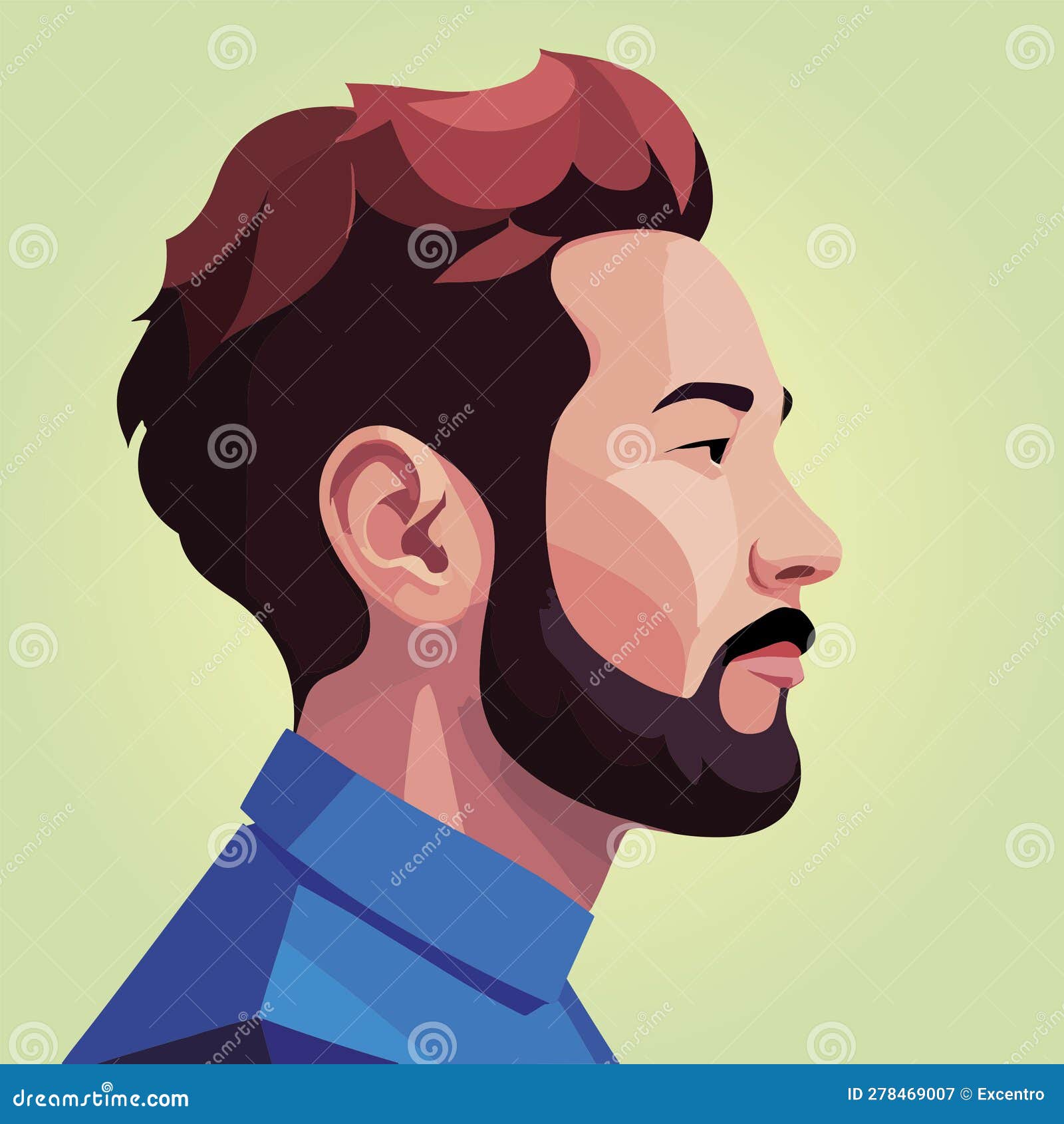 Face man stock vector. Illustration of modern, avatar - 278469007