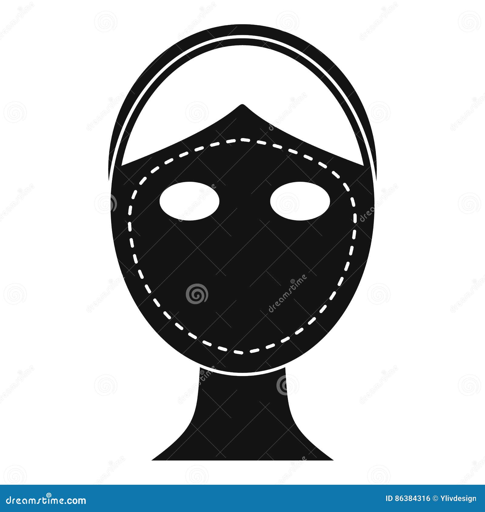 Face Marked Out for Cosmetic Surgery Icon Stock Vector - Illustration ...