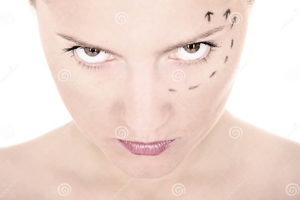 Face marking stock image. Image of correcting, health - 20575881