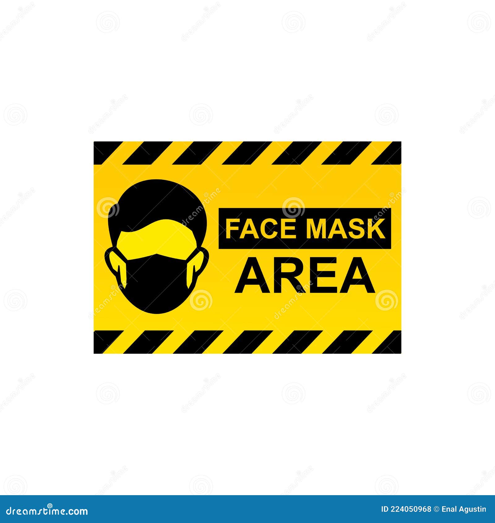 Face Mask Area Label Logo Design Template Stock Vector - Illustration ...