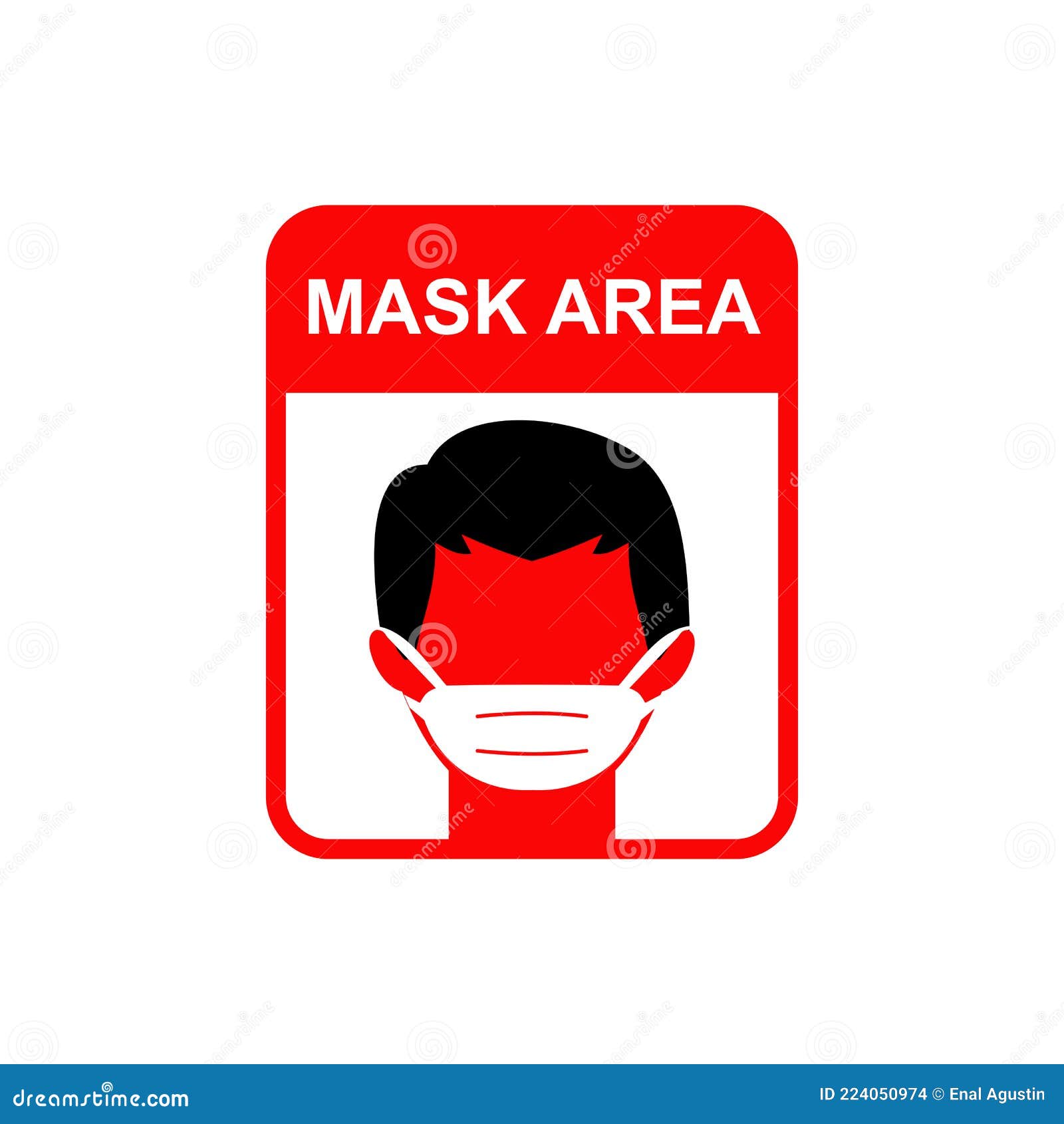 Face Mask Area Label Logo Design Template Stock Vector - Illustration ...