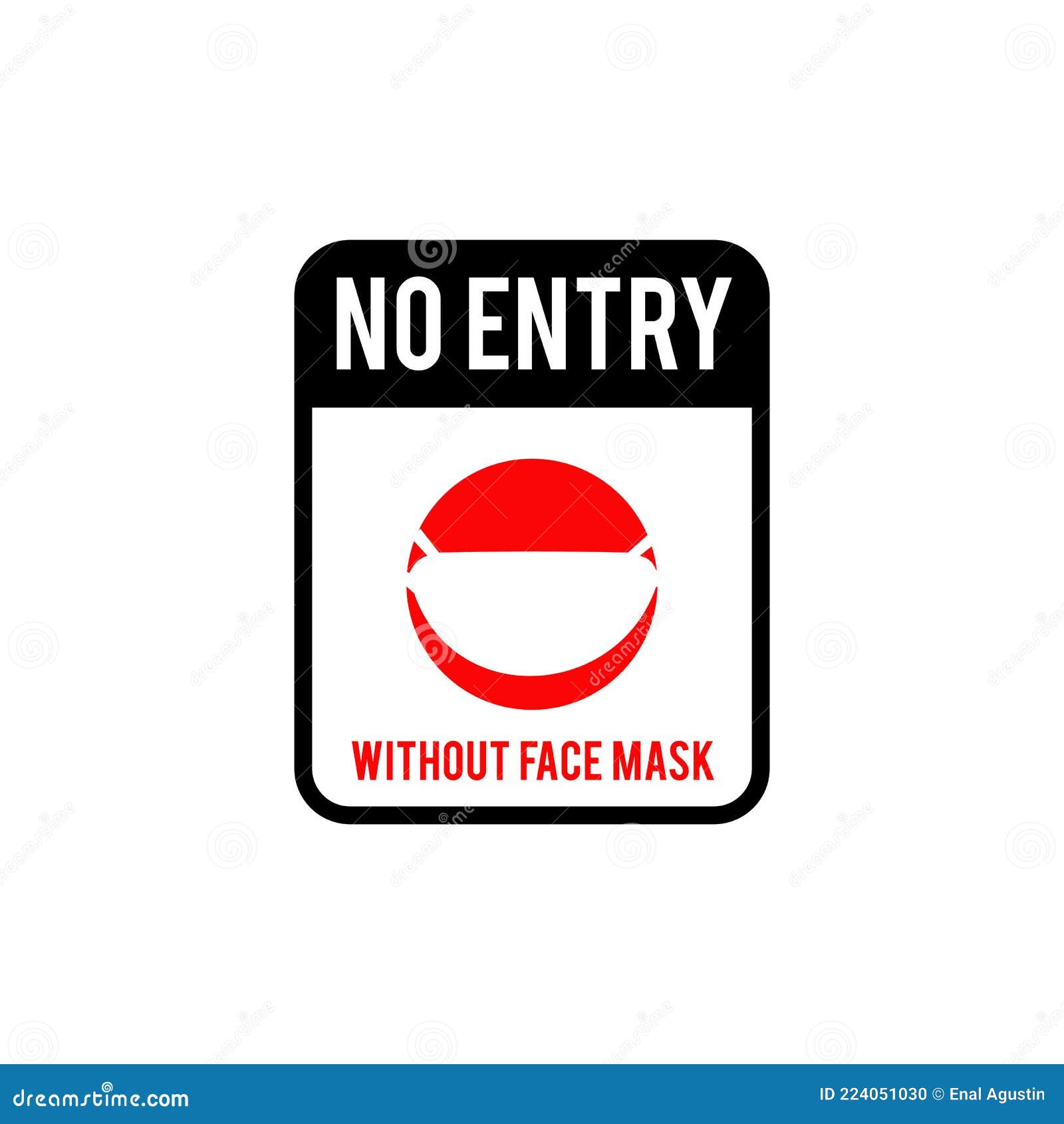 Face Mask Area Label Logo Design Template Stock Vector - Illustration ...