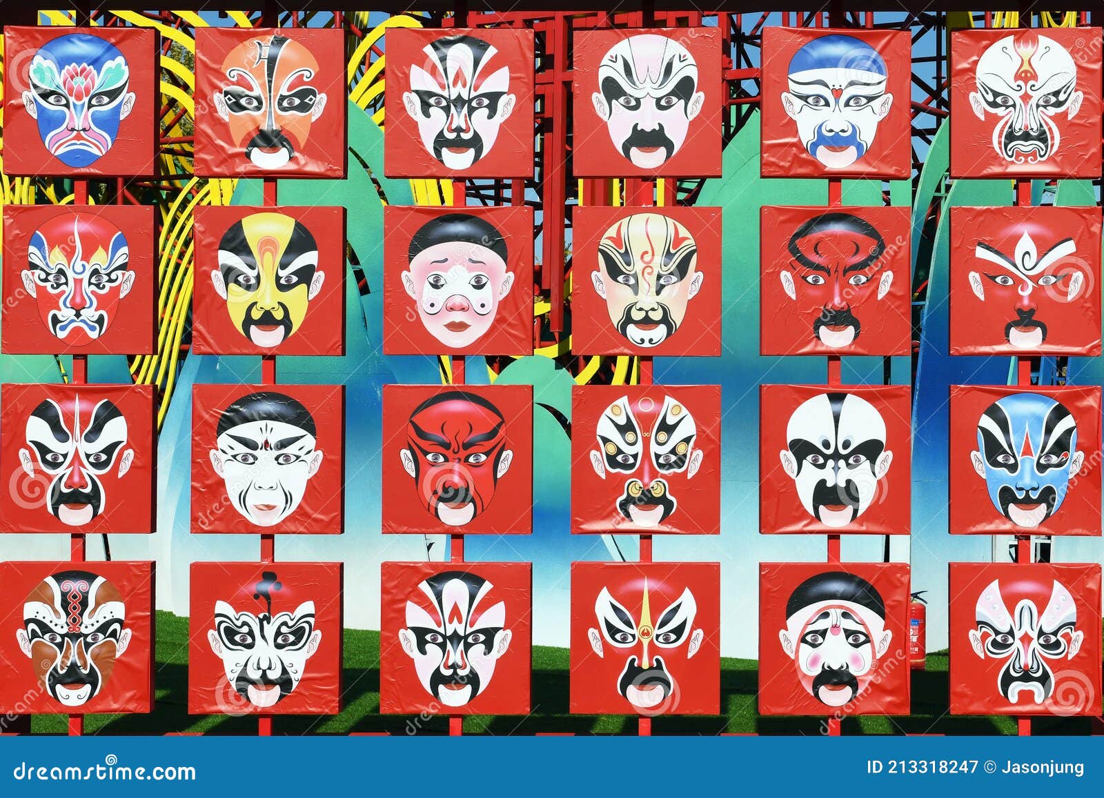 Face Mask Art Design of Chinese Opera Stock Image - Image of jade ...