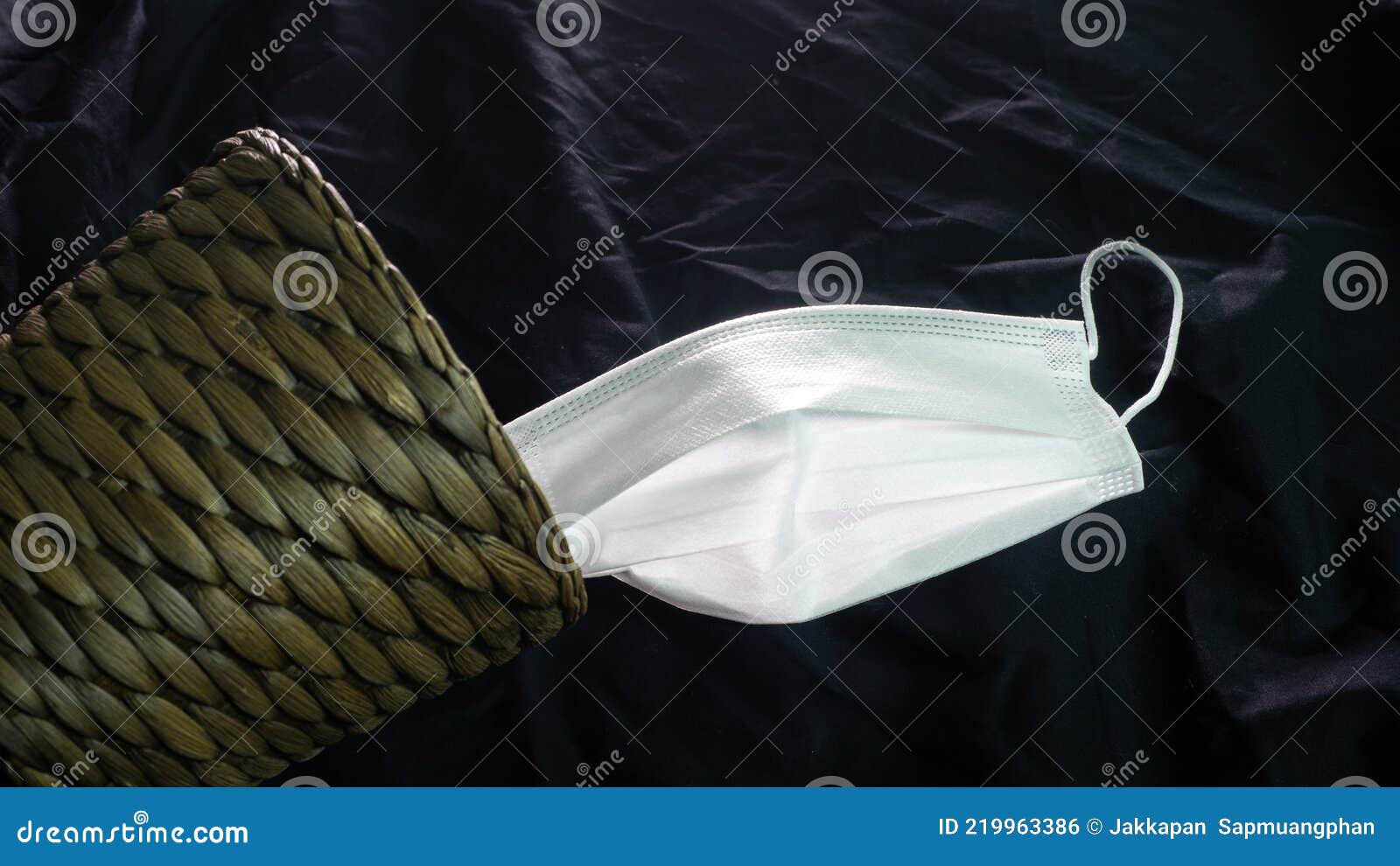 Face Mask on Black Background Stock Photo - Image of covid, corona ...