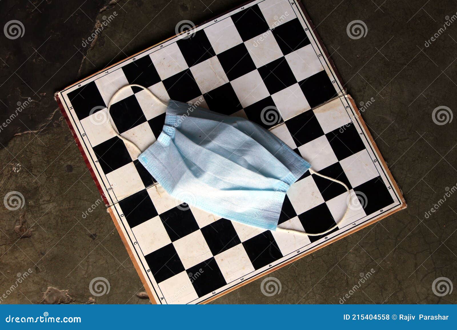 A Face Mask on Chess Board Save for Covid Stock Photo - Image of design ...