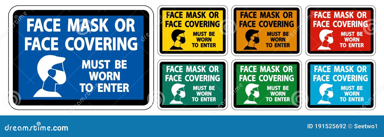 Face Mask Covering Sign on White Background Stock Vector - Illustration ...
