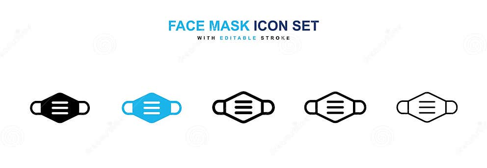 Face mask icon vector stock illustration. Illustration of protection ...