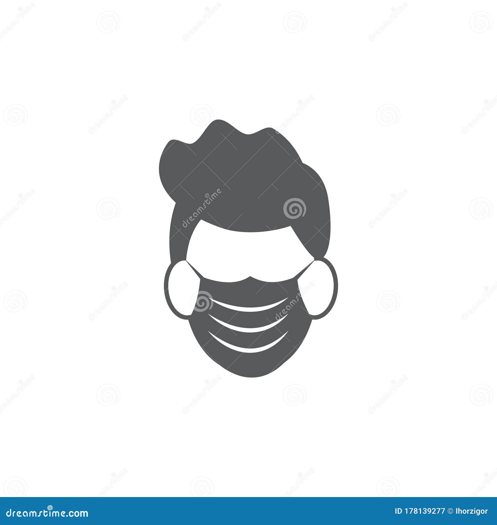 Face Mask Icon on White Background Stock Vector - Illustration of icon ...