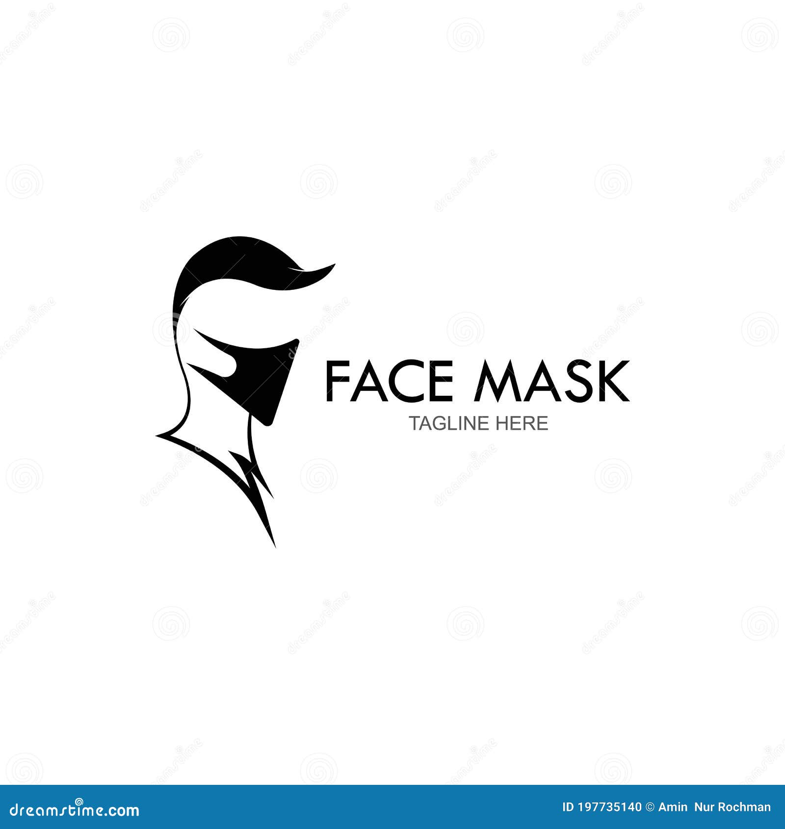 Face Mask Logo Design Vector Stock Vector - Illustration of danger ...