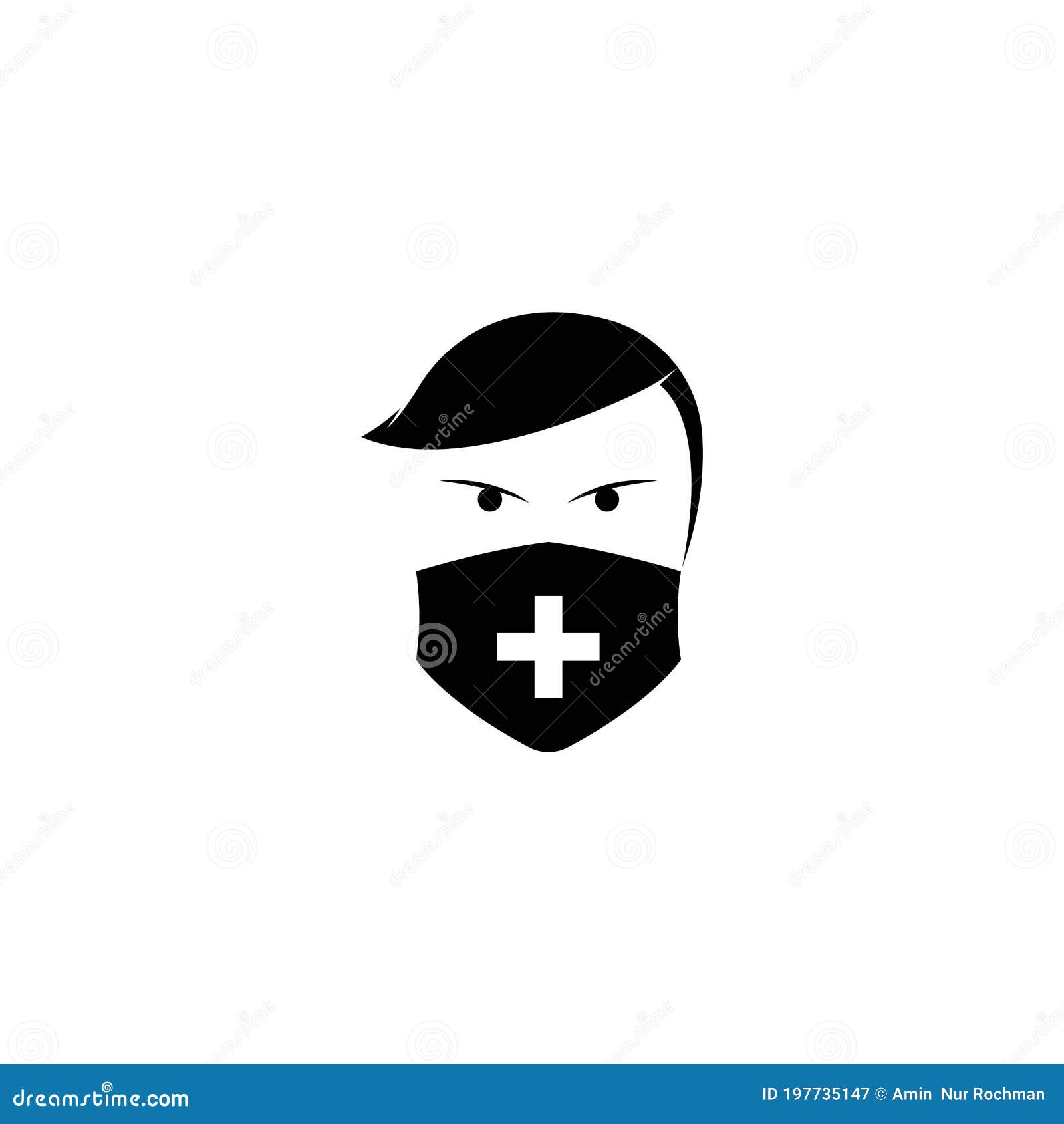 Face Mask Logo Design Vector Stock Vector - Illustration of healthy ...