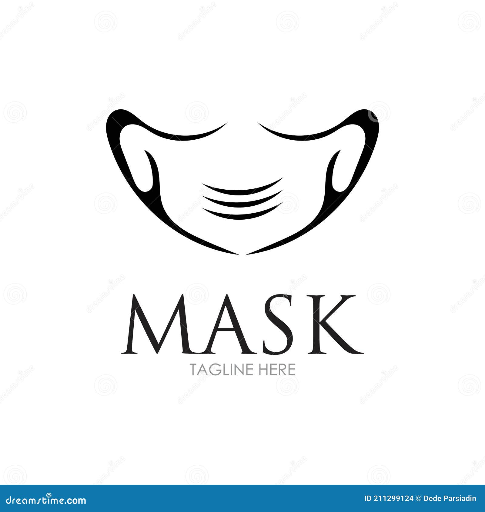 Face Mask Logo Design Vector Icon Illustrations Stock Vector ...