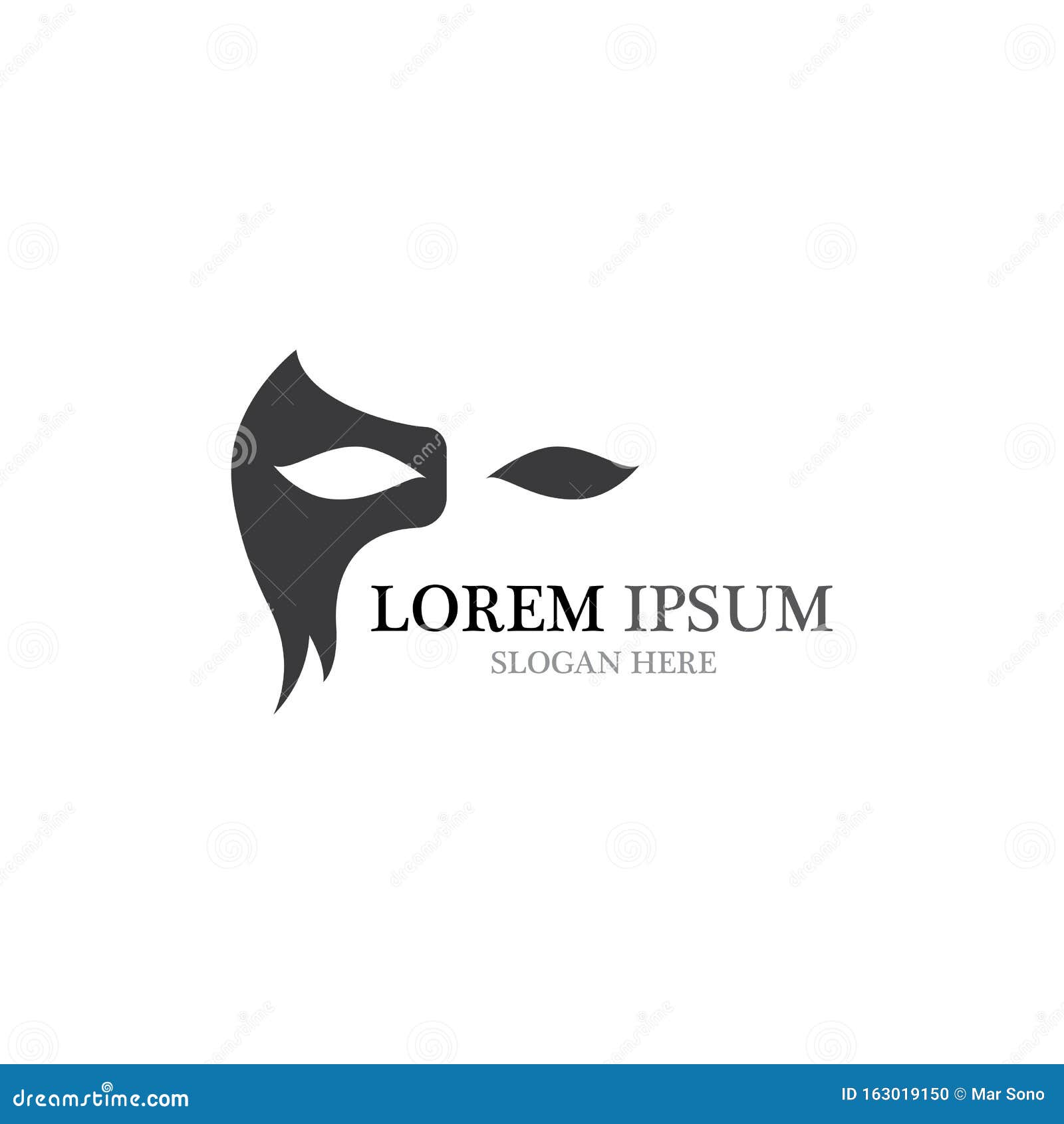 Face Mask Logo and Symbol Vector Illustration Stock Vector ...