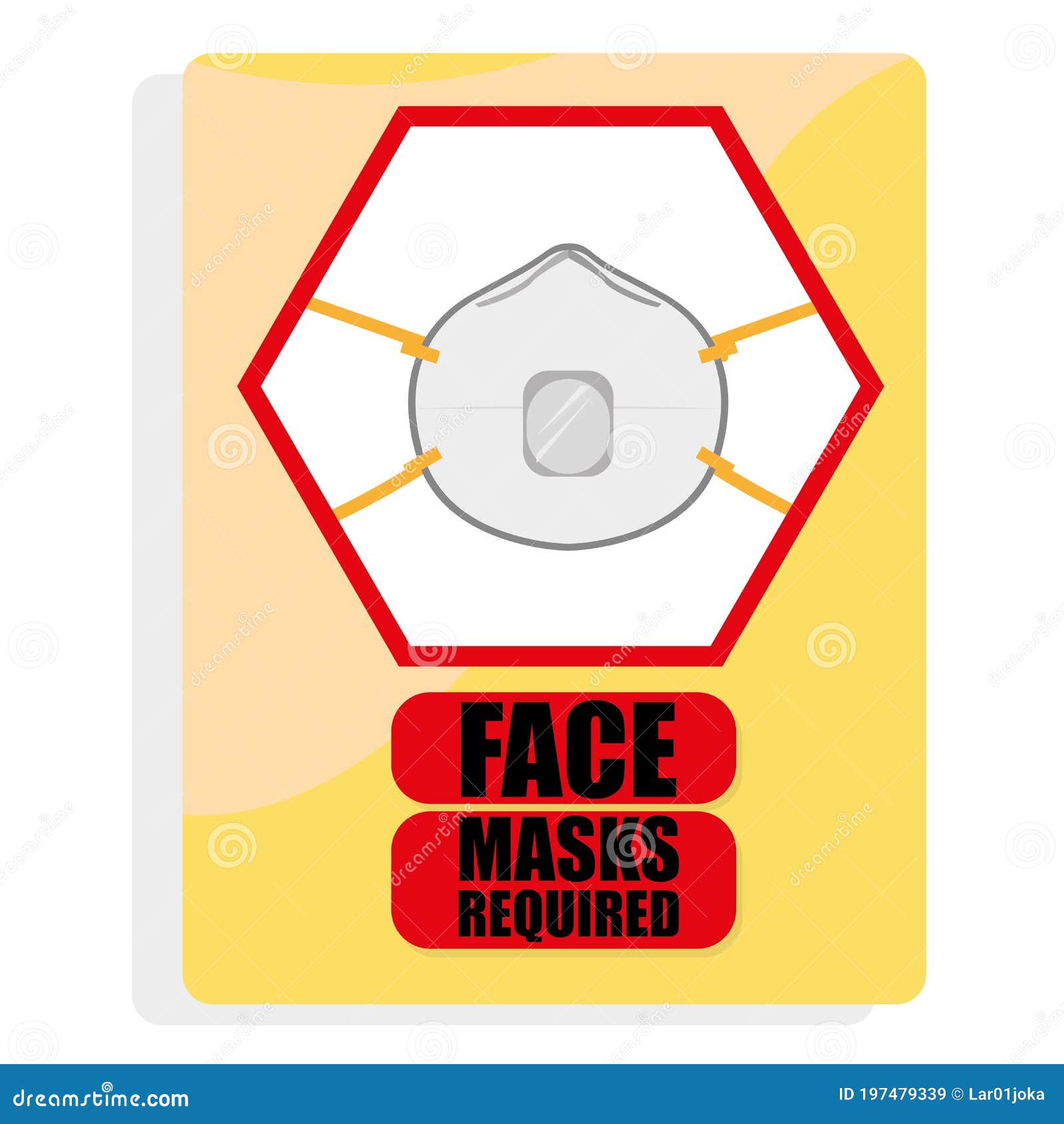 Face mask required poster stock vector. Illustration of protection ...