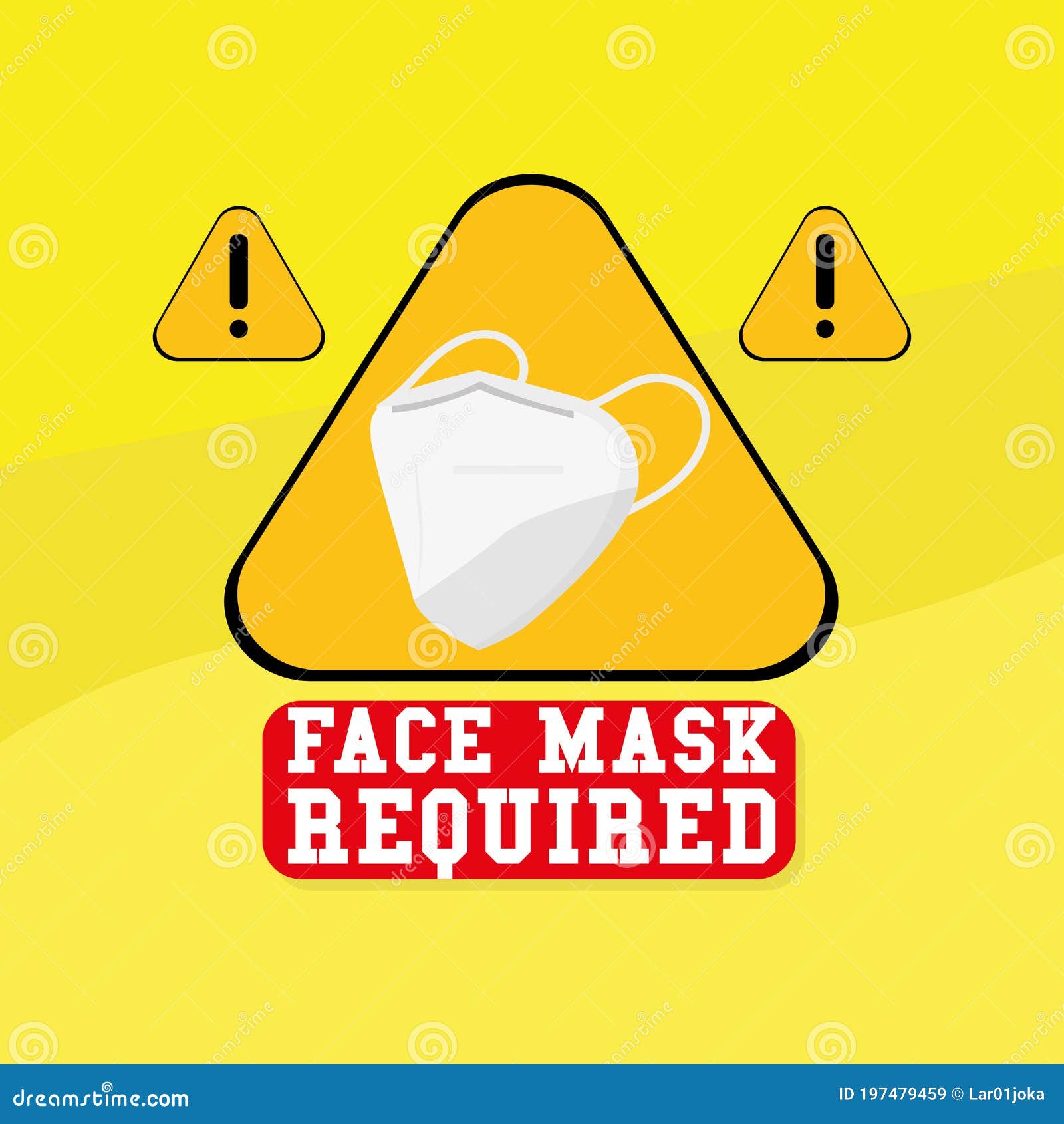 Face mask required poster stock vector. Illustration of vector - 197479459
