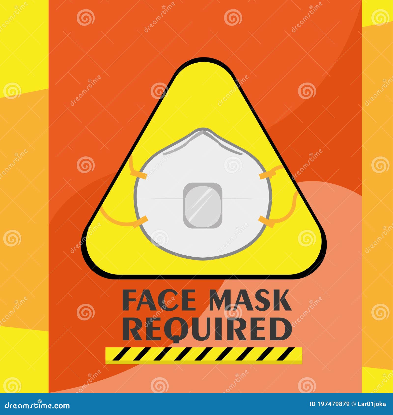 Face mask required poster stock vector. Illustration of corona - 197479879