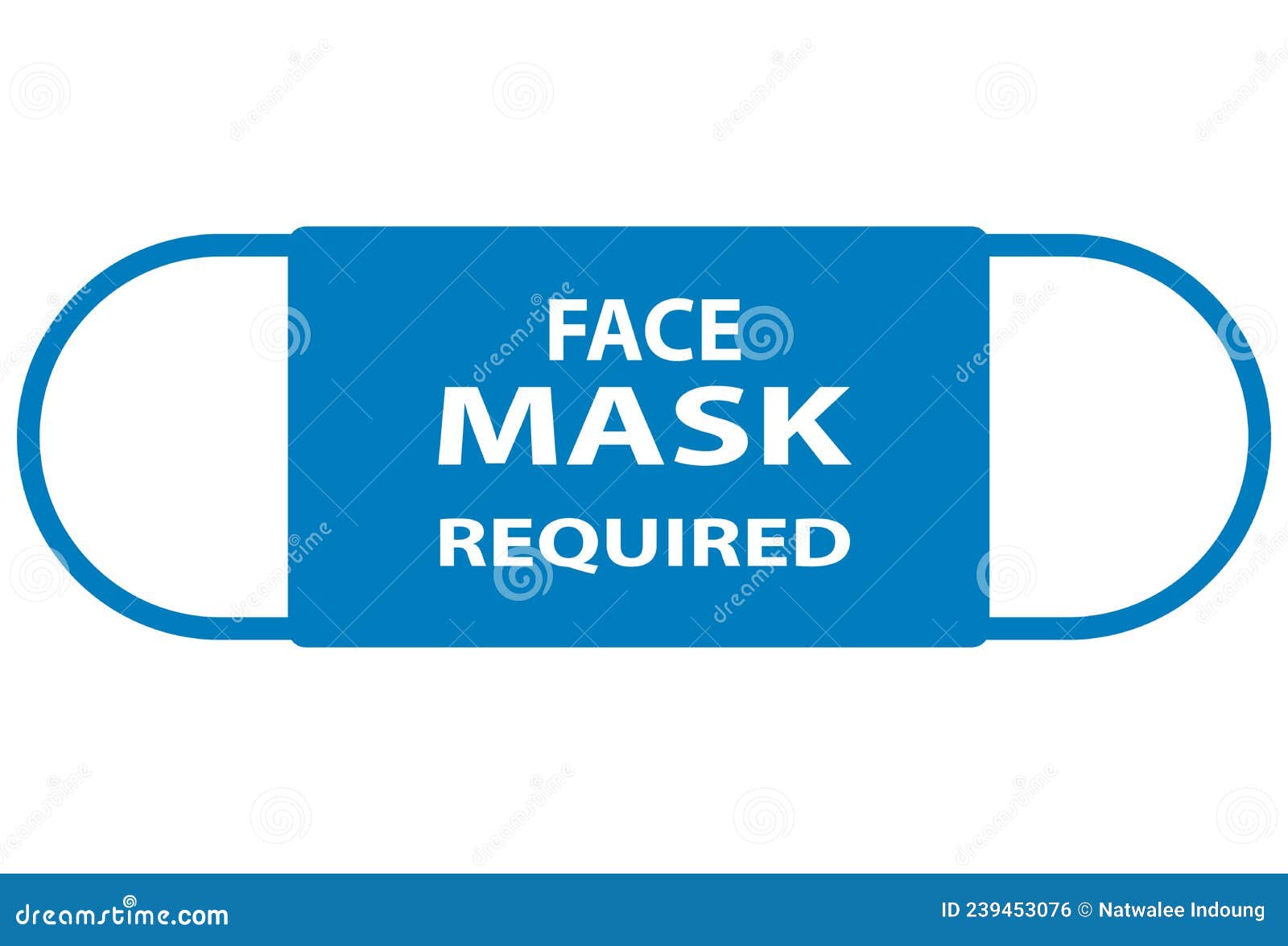 Face Mask Required Symbol Sign, Vector Illustration, Isolate on White ...