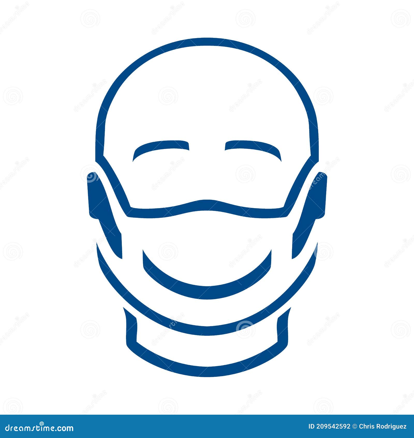 Face mask for safety signs stock illustration. Illustration of drawing ...