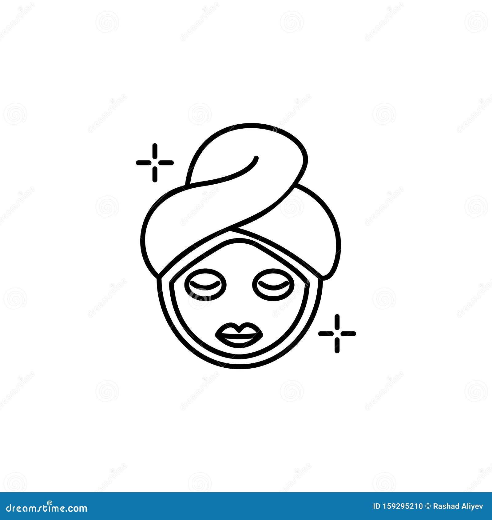 Face Mask Spa Icon. Element of Spa Thin Line Icon Stock Illustration ...
