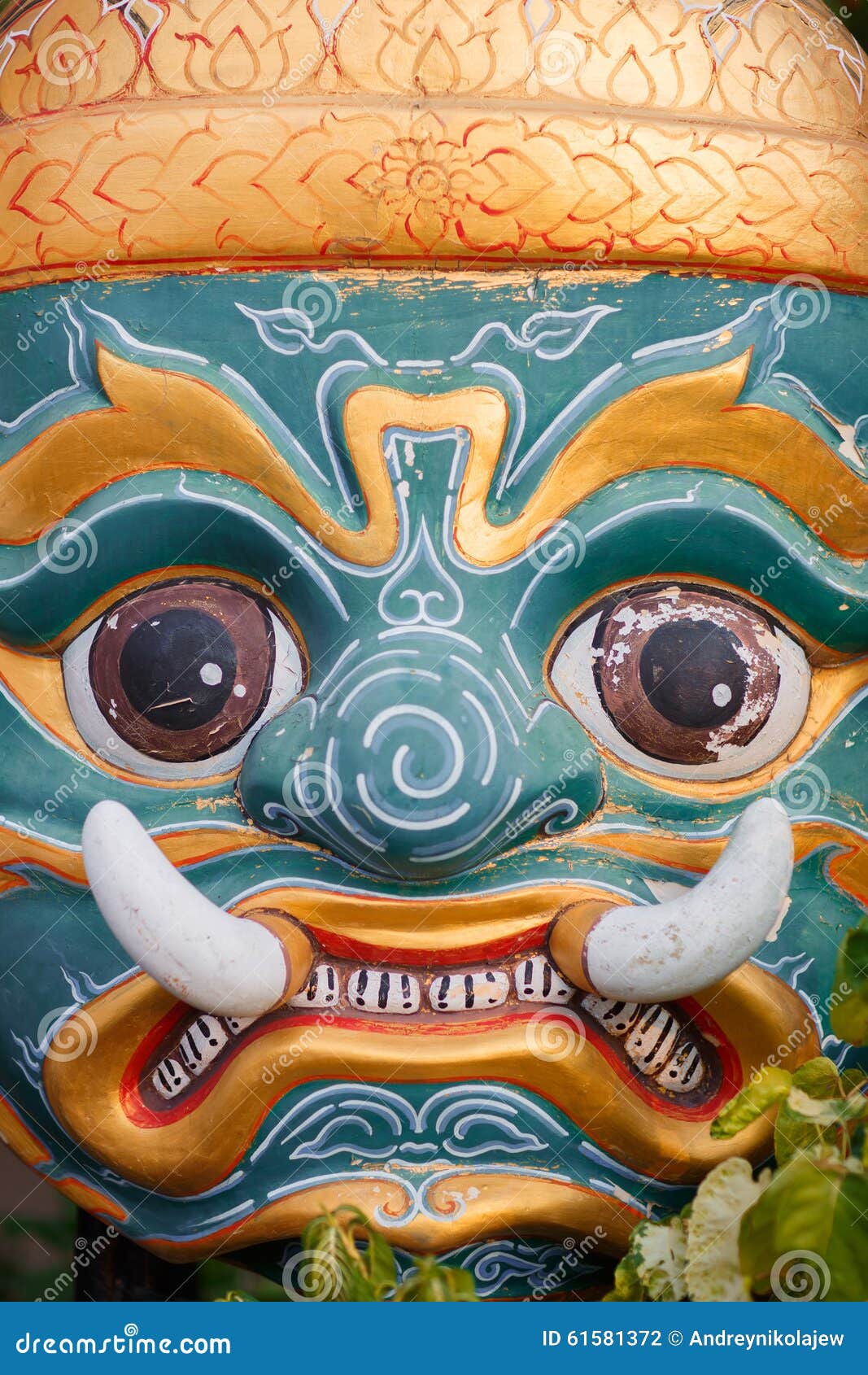 Face mask of Thai god stock photo. Image of mask, hinduism - 61581372