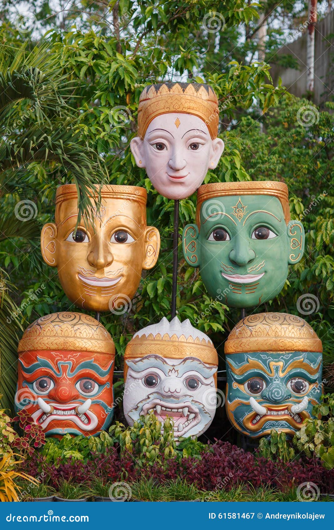 Face mask of Thai gods stock image. Image of thai, culture - 61581467