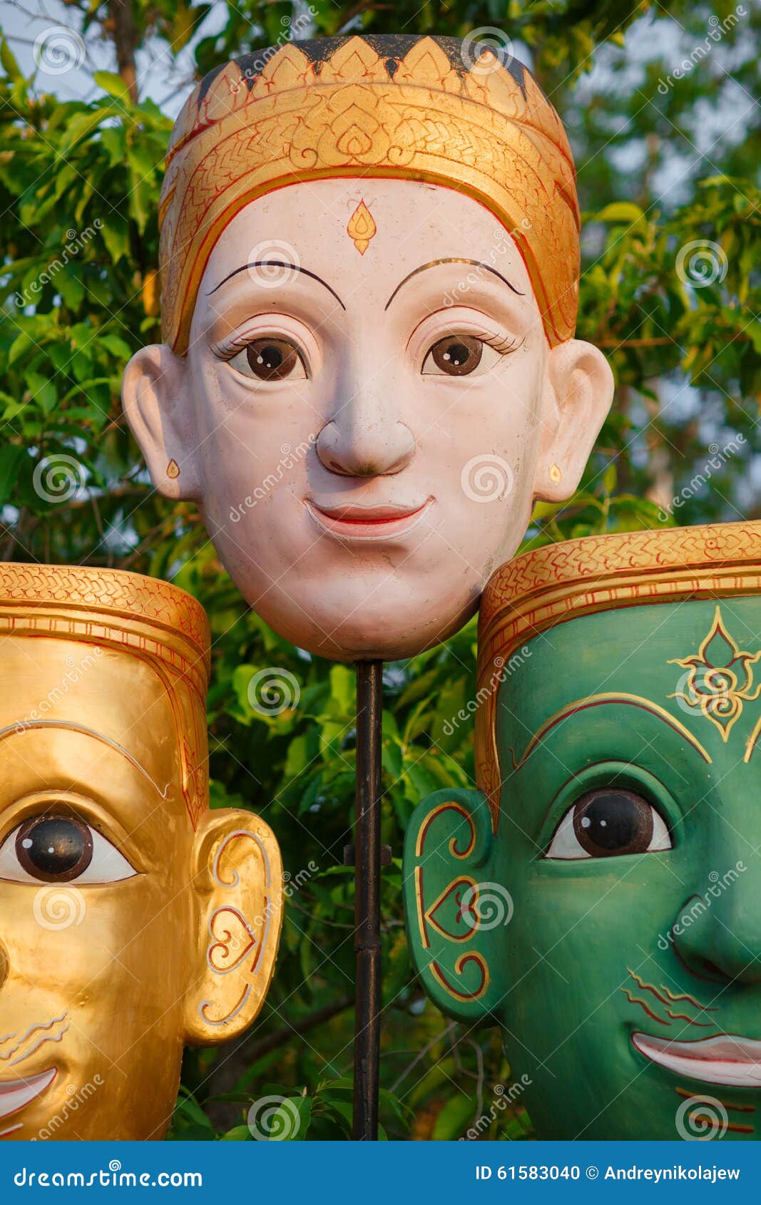Face mask of Thai gods stock photo. Image of hinduism - 61583040