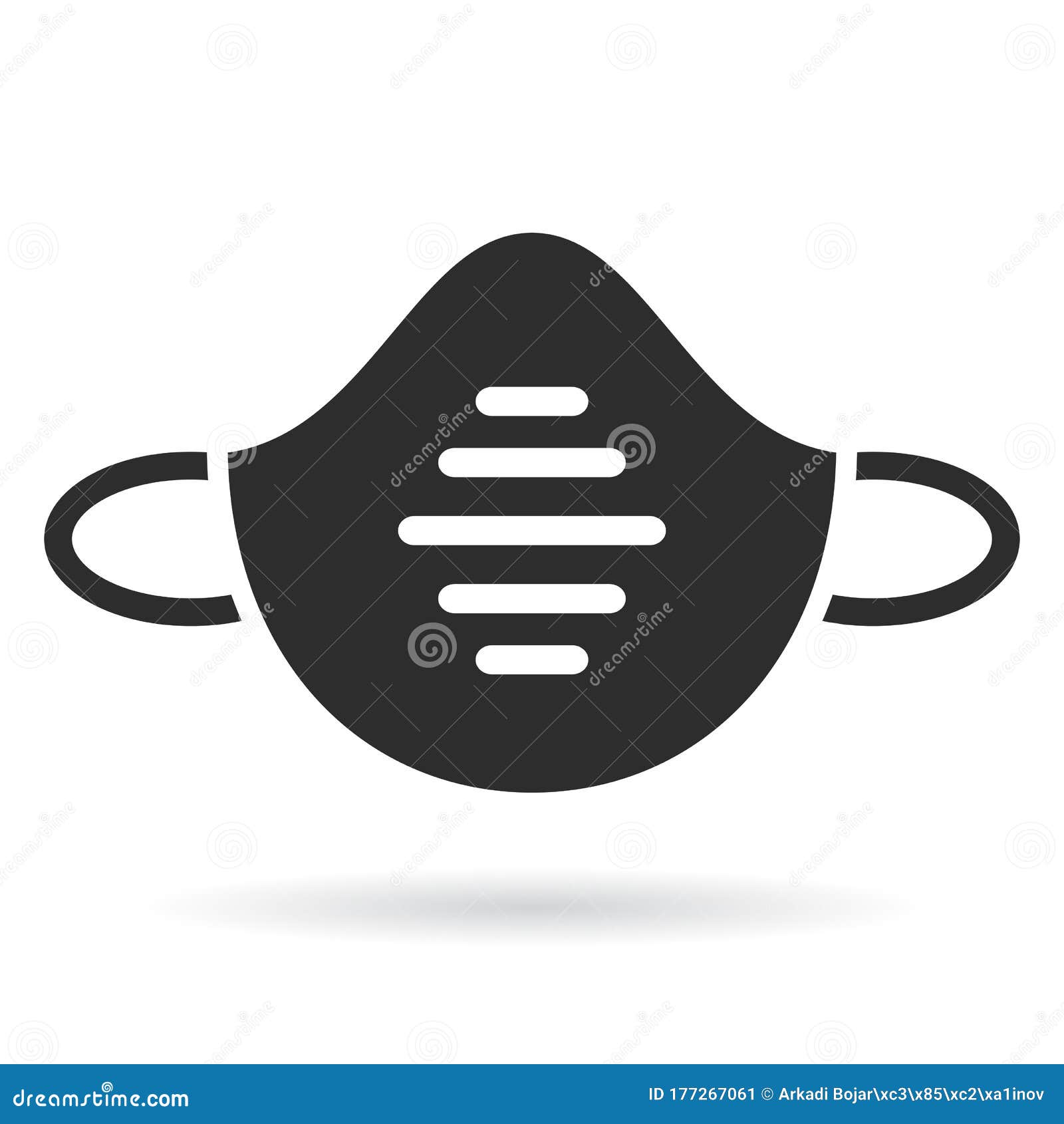 Face mask vector icon stock vector. Illustration of hospital - 177267061