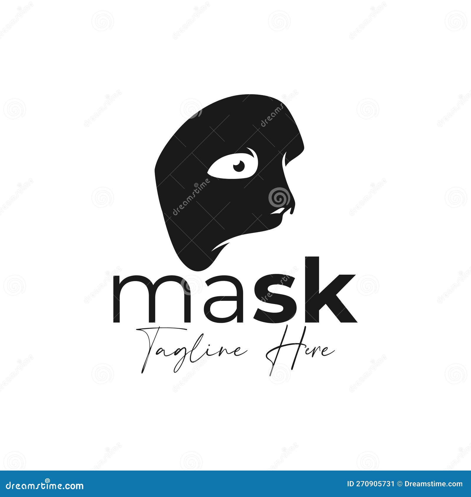 Face Mask Vector Illustration Logo Design Stock Vector - Illustration ...