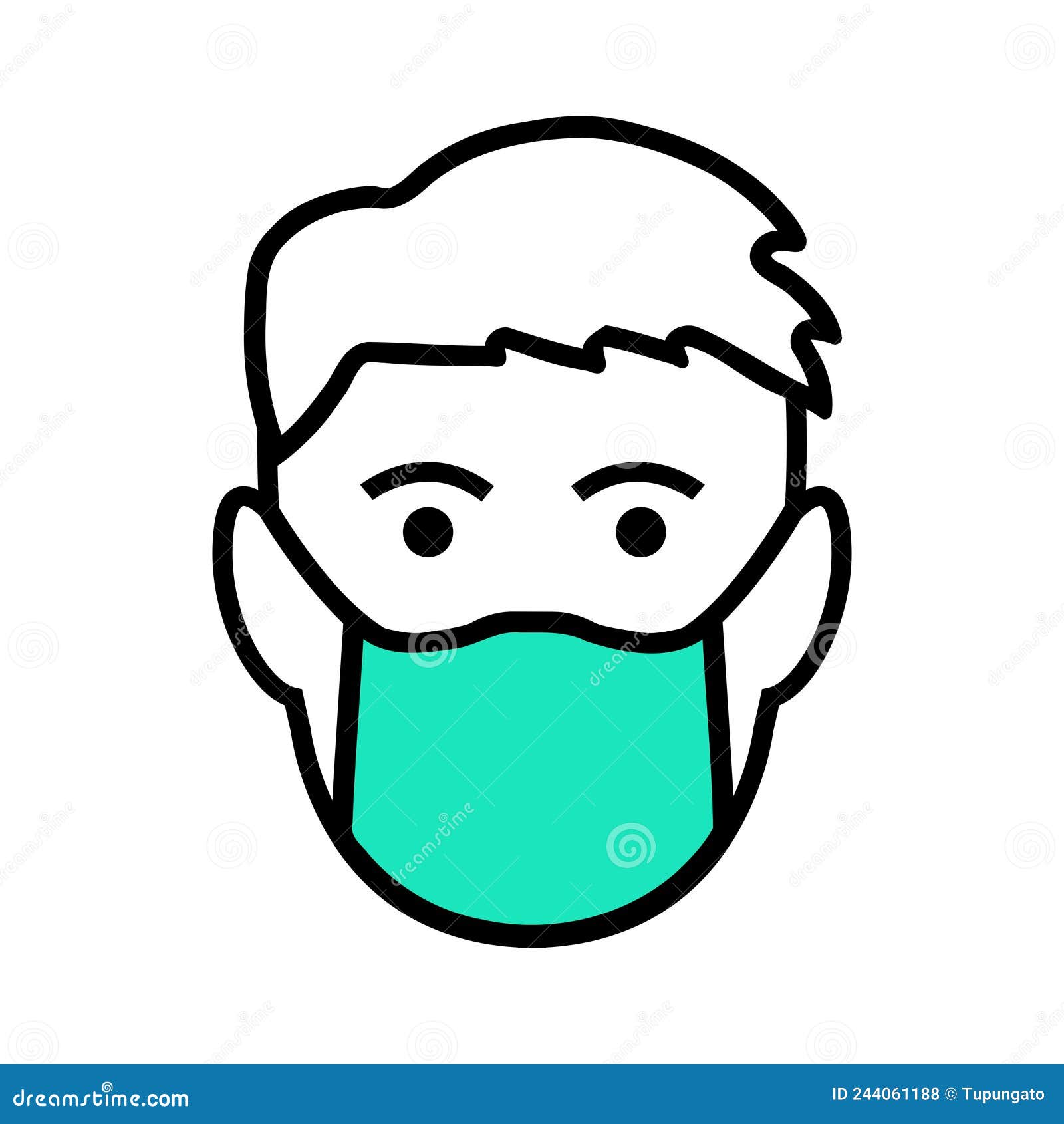 Face mask vector symbol stock vector. Illustration of hazard - 244061188