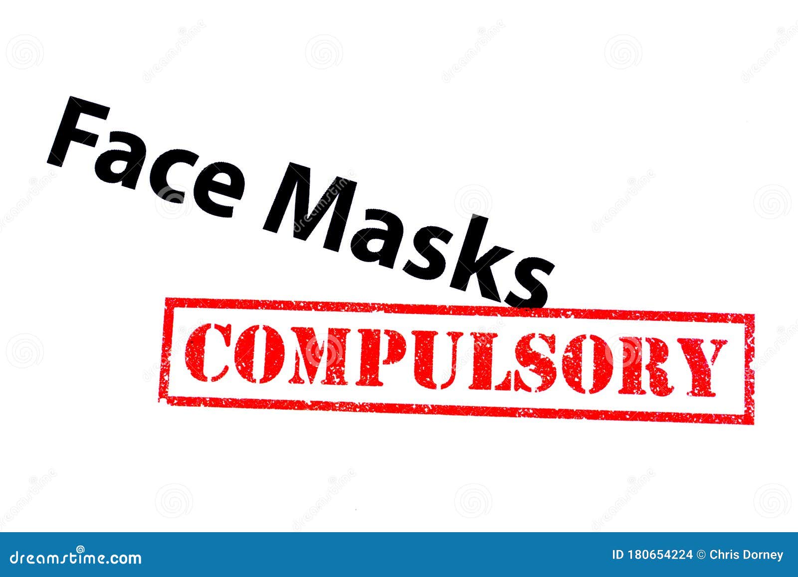 Face Masks Compulsory stock illustration. Illustration of face - 180654224