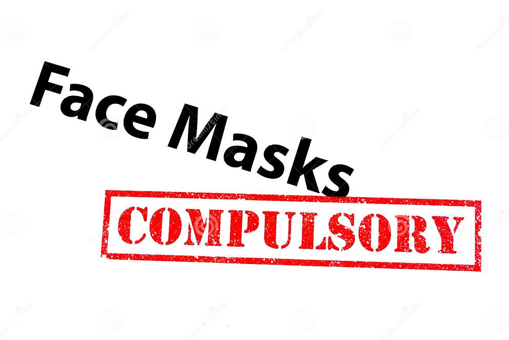 Face Masks Compulsory stock illustration. Illustration of face - 180654224