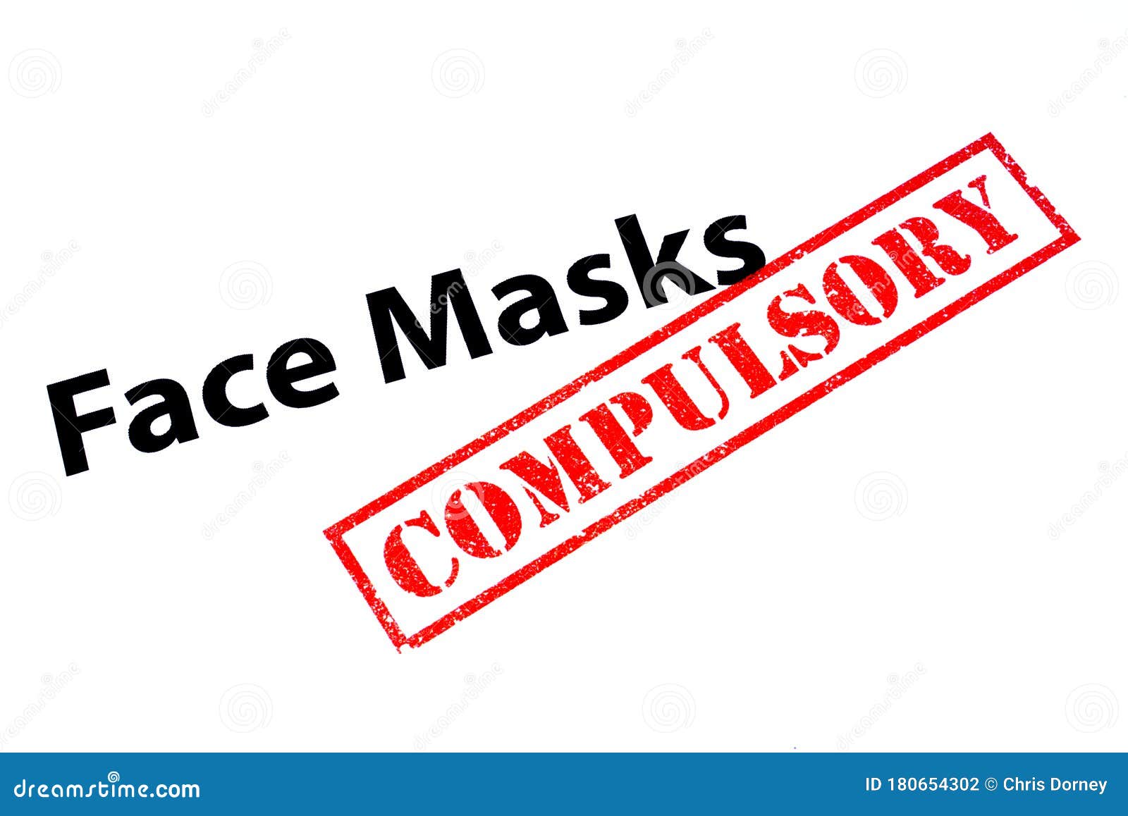 Face Masks Compulsory stock illustration. Illustration of health ...