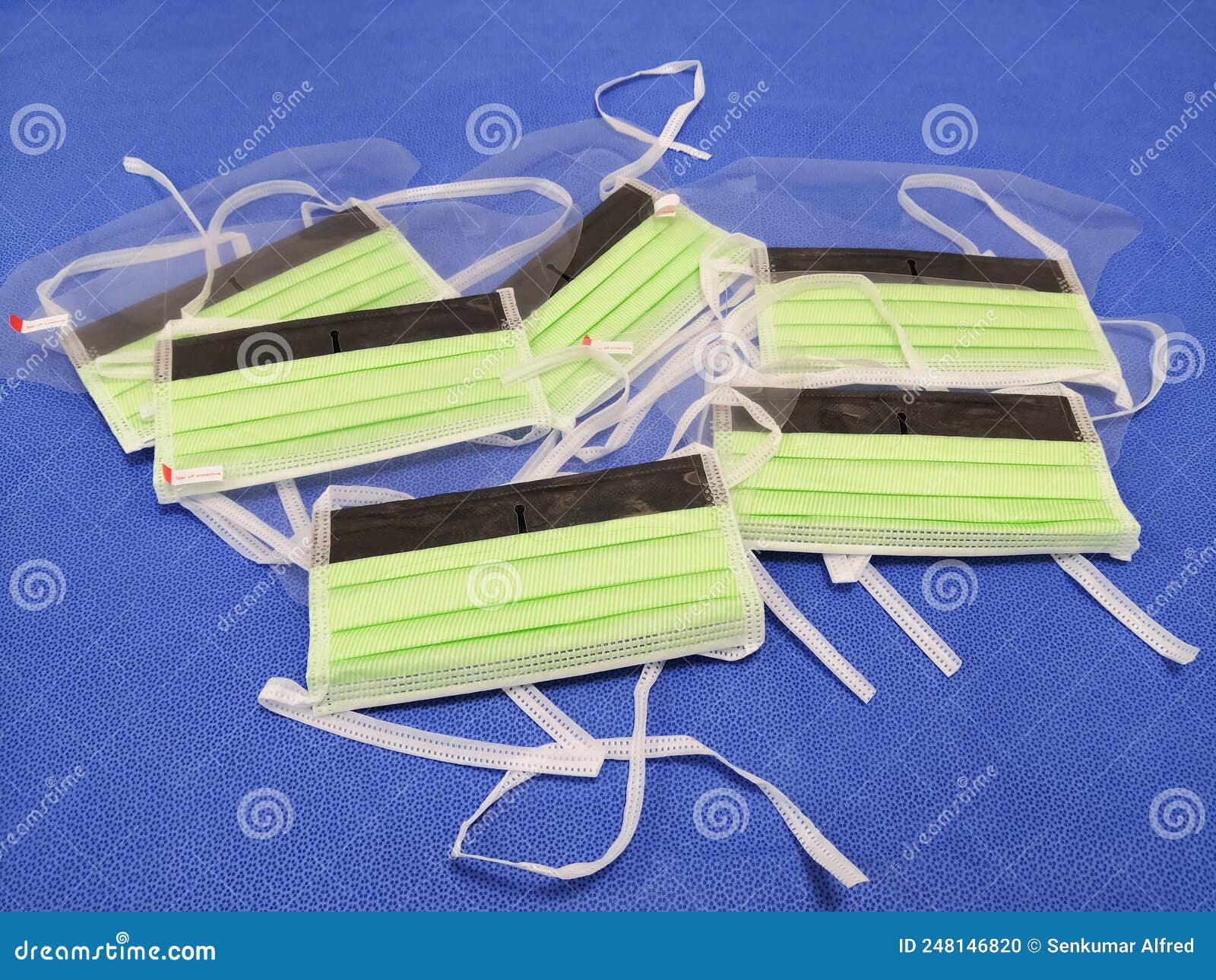 Face Masks with Eye Shield stock photo. Image of green - 248146820