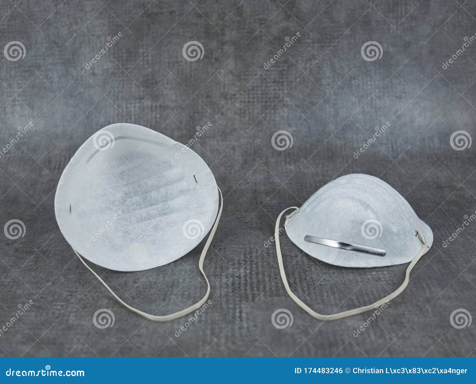 Face Masks with Metal Temples and Elastic Bands Stock Photo - Image of ...