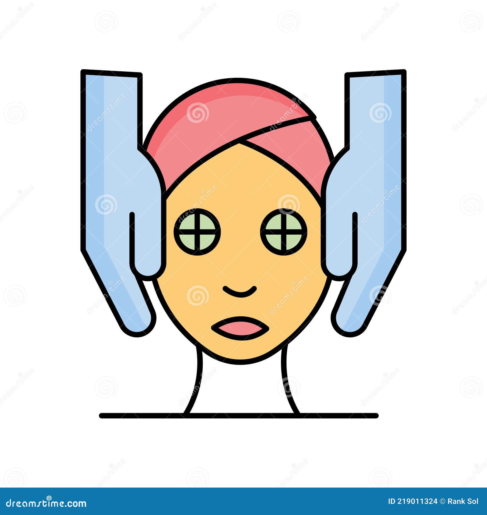 Face Massage Isolated Vector Icon Which Can Easily Modify or Edit Stock ...