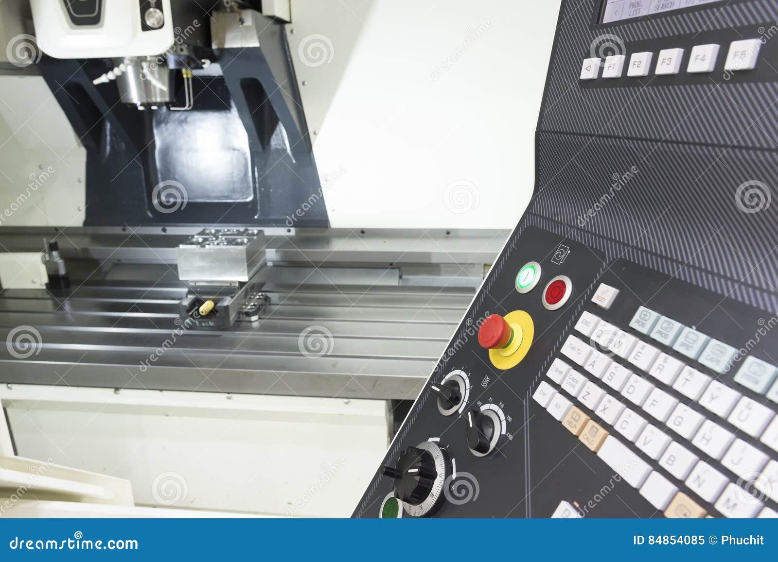 The Face Milling Tool with the Raw Material Stock Image - Image of ...
