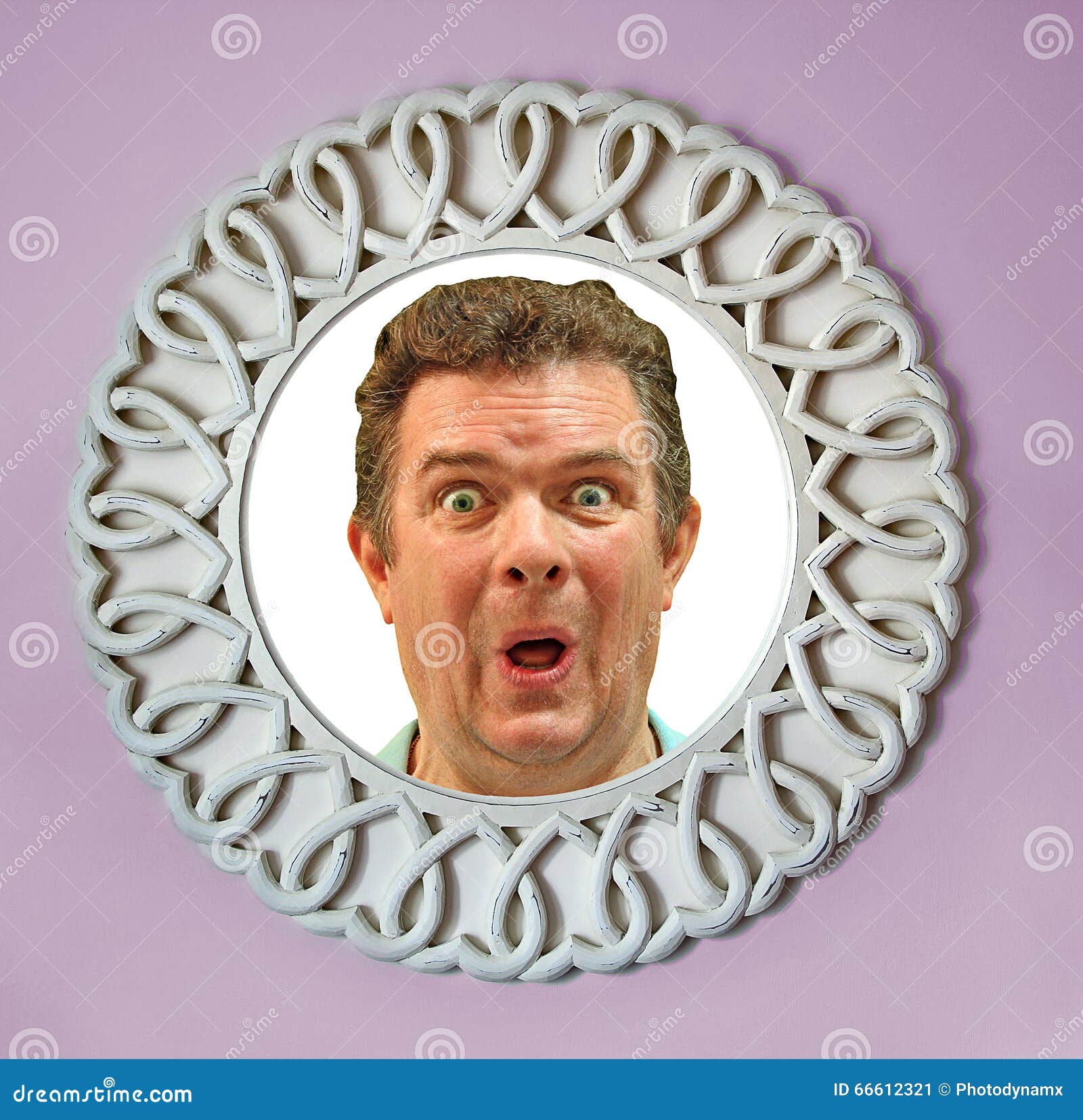 Face in mirror stock image. Image of rustic, scared, mirrors - 66612321